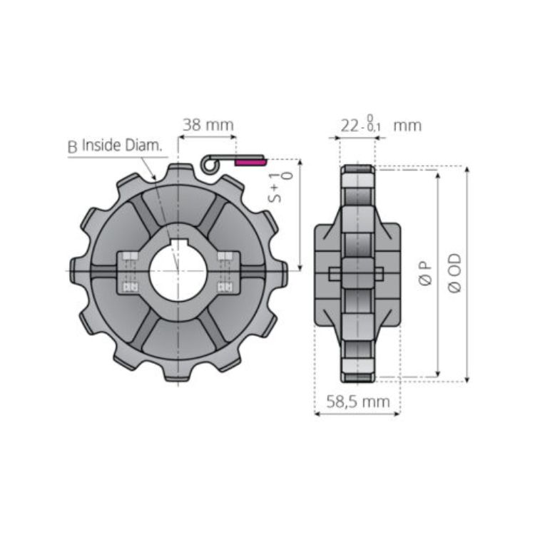 C00007 882 Series Split Machined & Molded – Drive & Idler Sprockets ...